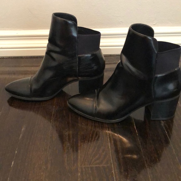 Zara | Shoes | Zara Paten Leather Booties | Poshmark